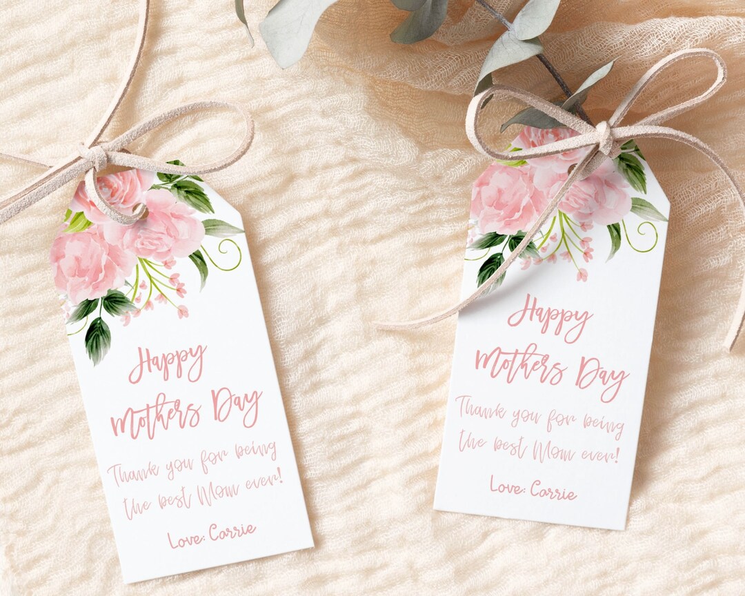 Editable Mothers Day Tag, Mothers Day Gift Tag Printable, Mothers Day ...