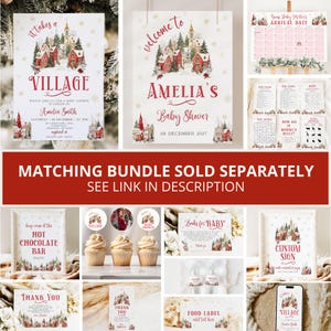 It Takes a Village Baby Shower Invitation Suite, Christmas Village Baby ...