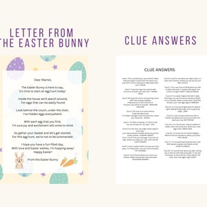 Editable Indoor Easter Egg Hunt Clues, Indoor Easter Scavenger Hunt ...