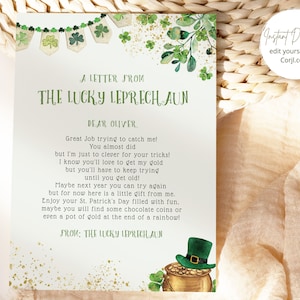 Editable Leprechaun Letter, Letter From Leprechaun, Leprechaun Trap Kit ...