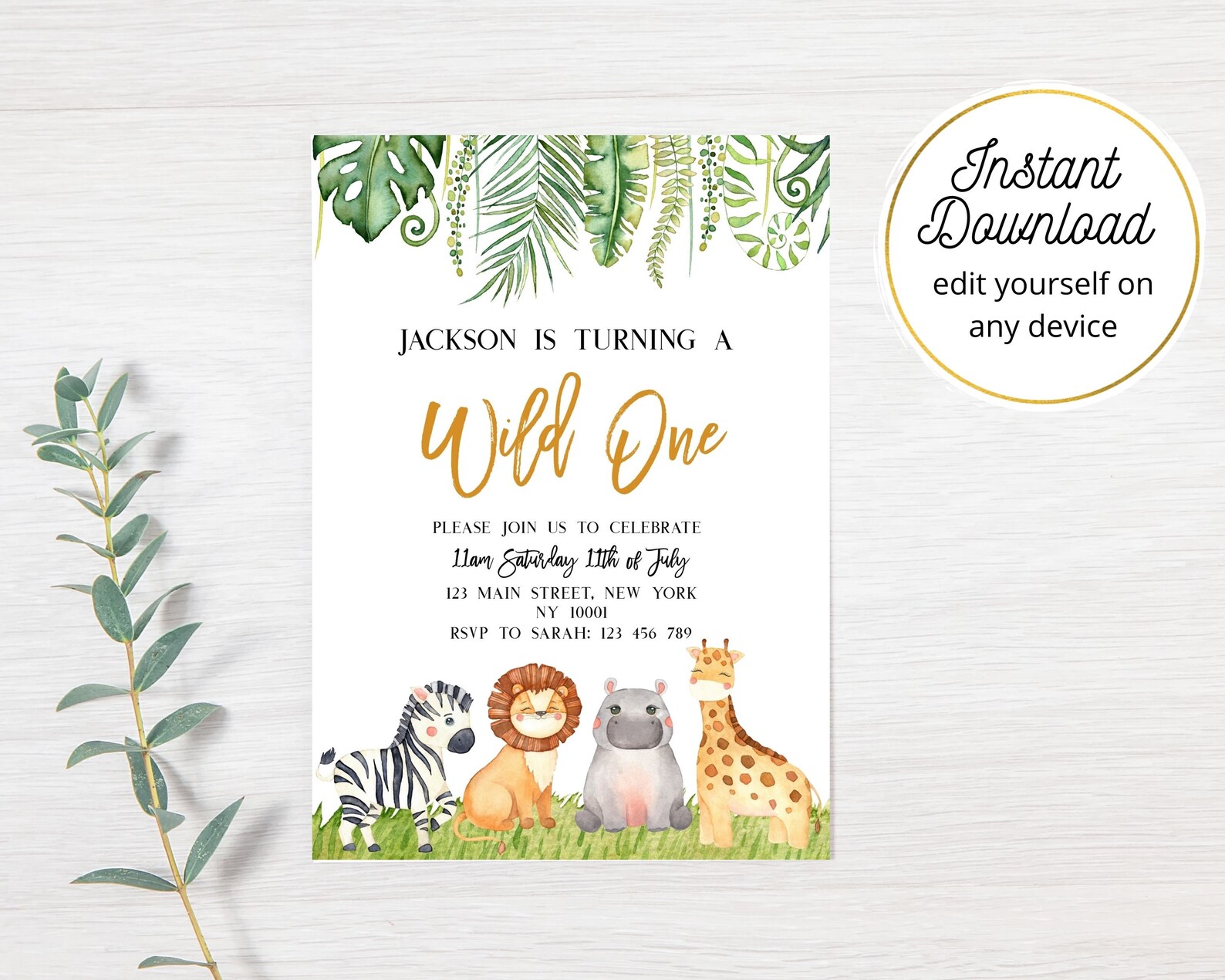Wild One Invitation Boy Wild One Birthday Invitation Boy | Etsy