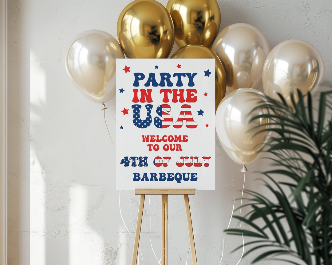4th of July Party Decor, 4th of July Welcome Sign, 4th of July Decor ...