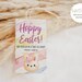 Editable Hoppy Easter Gift Tag for Kids, Easter Gift Tag Printable ...