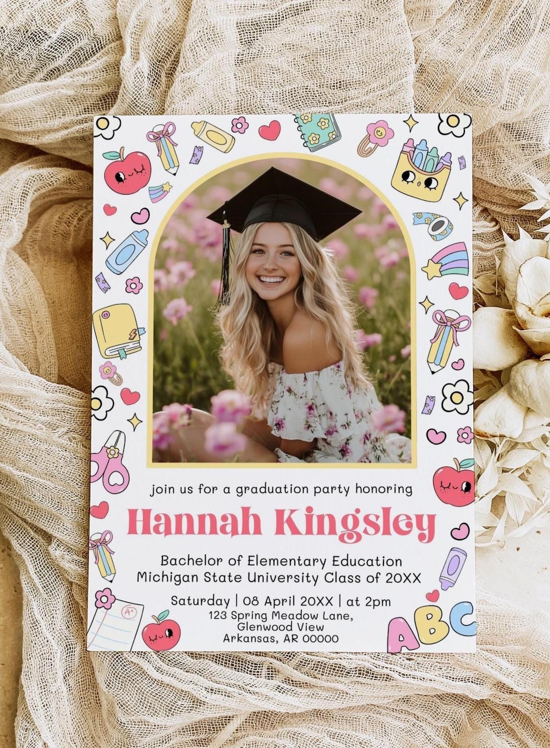 Teacher Graduation Party Invitation, Teacher Graduation Invitation ...