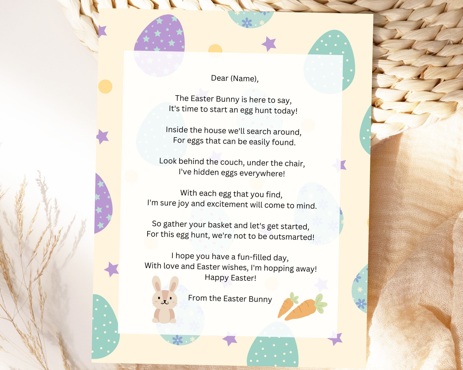 Editable Indoor Easter Egg Hunt Clues, Indoor Easter Scavenger Hunt ...
