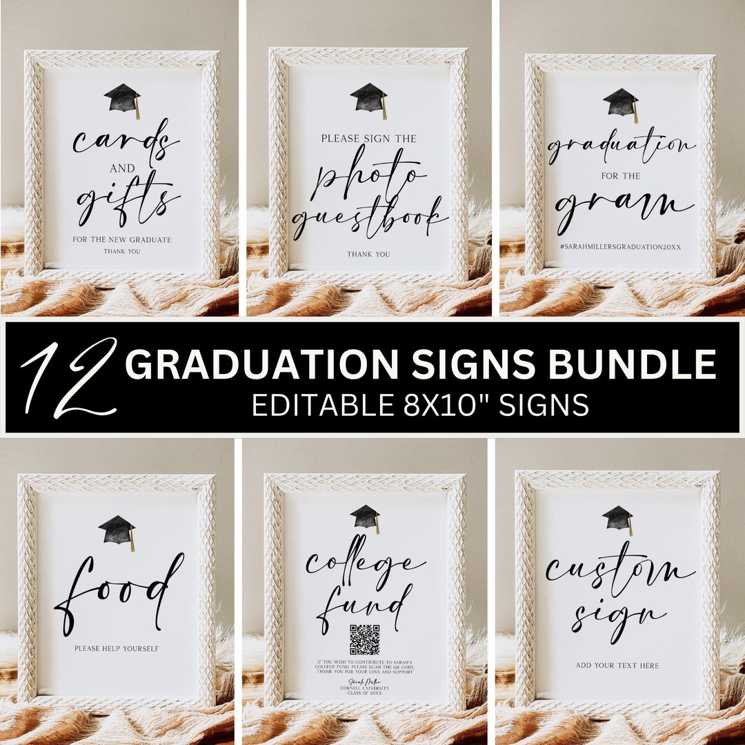 Graduation Signs Bundle, Graduation Signs, Graduation Sweet Sign ...