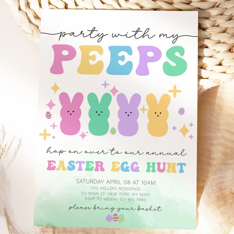 Easter Bunny Invite - Etsy