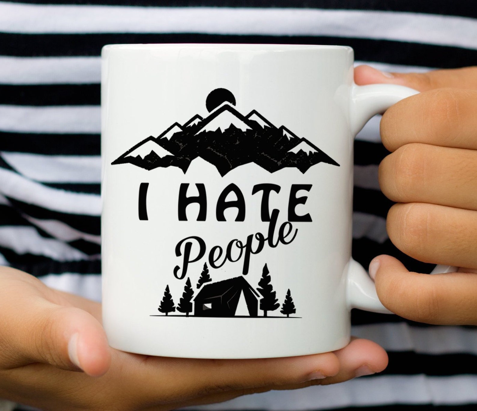 I Hate People Funny Coffee Mug Funny Word Mug Funny Mug | Etsy