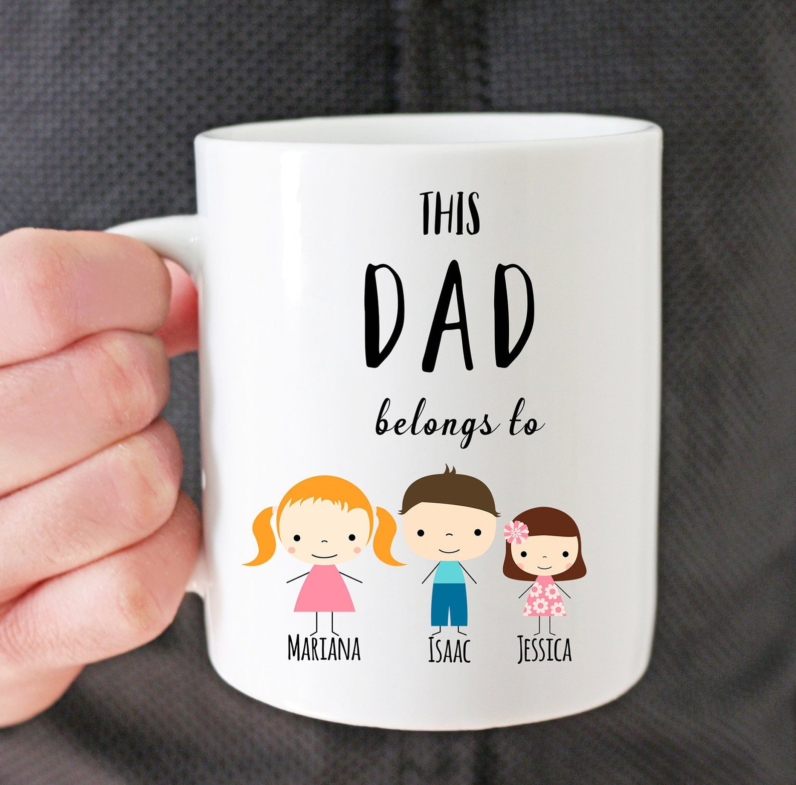 Dad mug this dad belongs to mug gift for dad personalized | Etsy