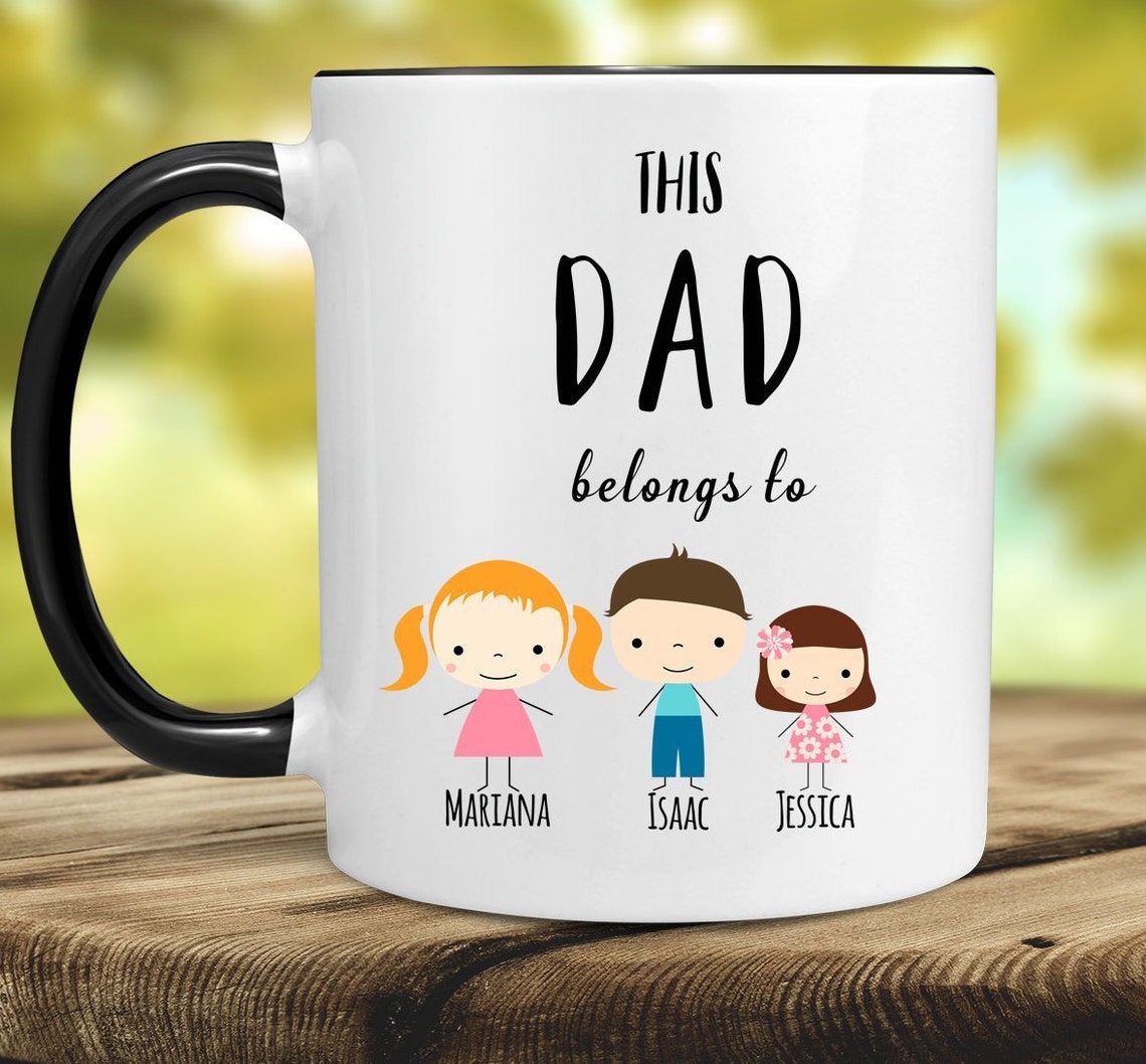 Dad mug this dad belongs to mug gift for dad personalized | Etsy