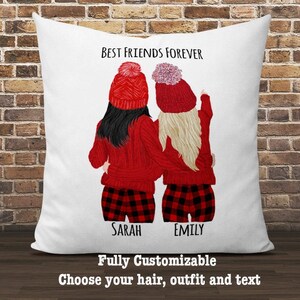Best Friends Personalized Pillow, Best Friend Gift, Best Friend Gifts ...