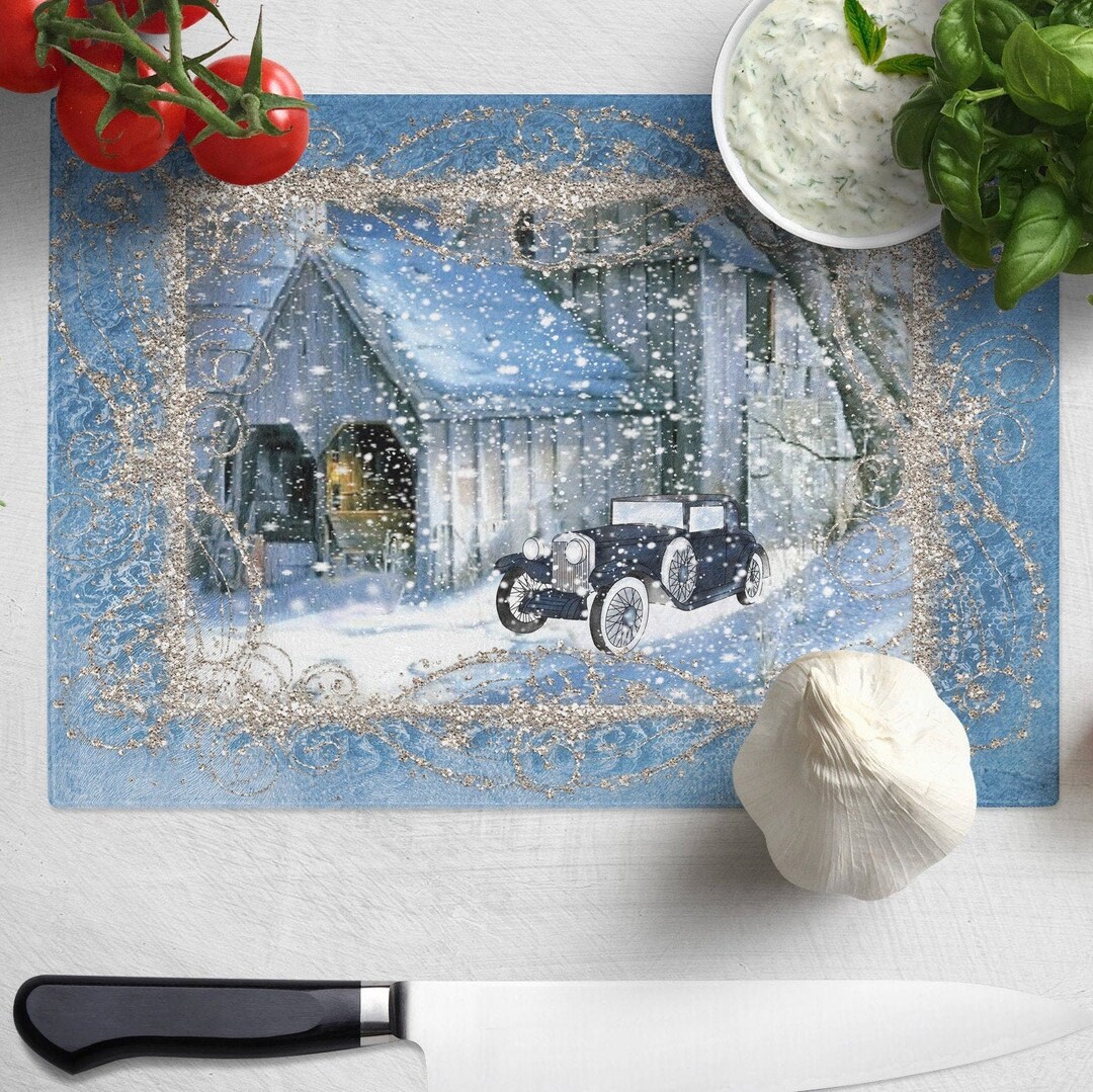 Personalized Cutting Board, Glass Cutting Board, Personalized Christmas ...