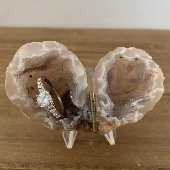 Rocks & Geodes Geode ring box hinged geode ring box trinket geode box ...