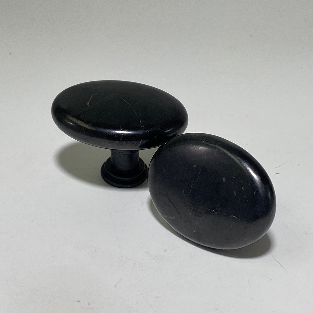 Shungite Cabinet Knob EACH Black Rock Knobs, Metaphysical Cabinet Knobs ...