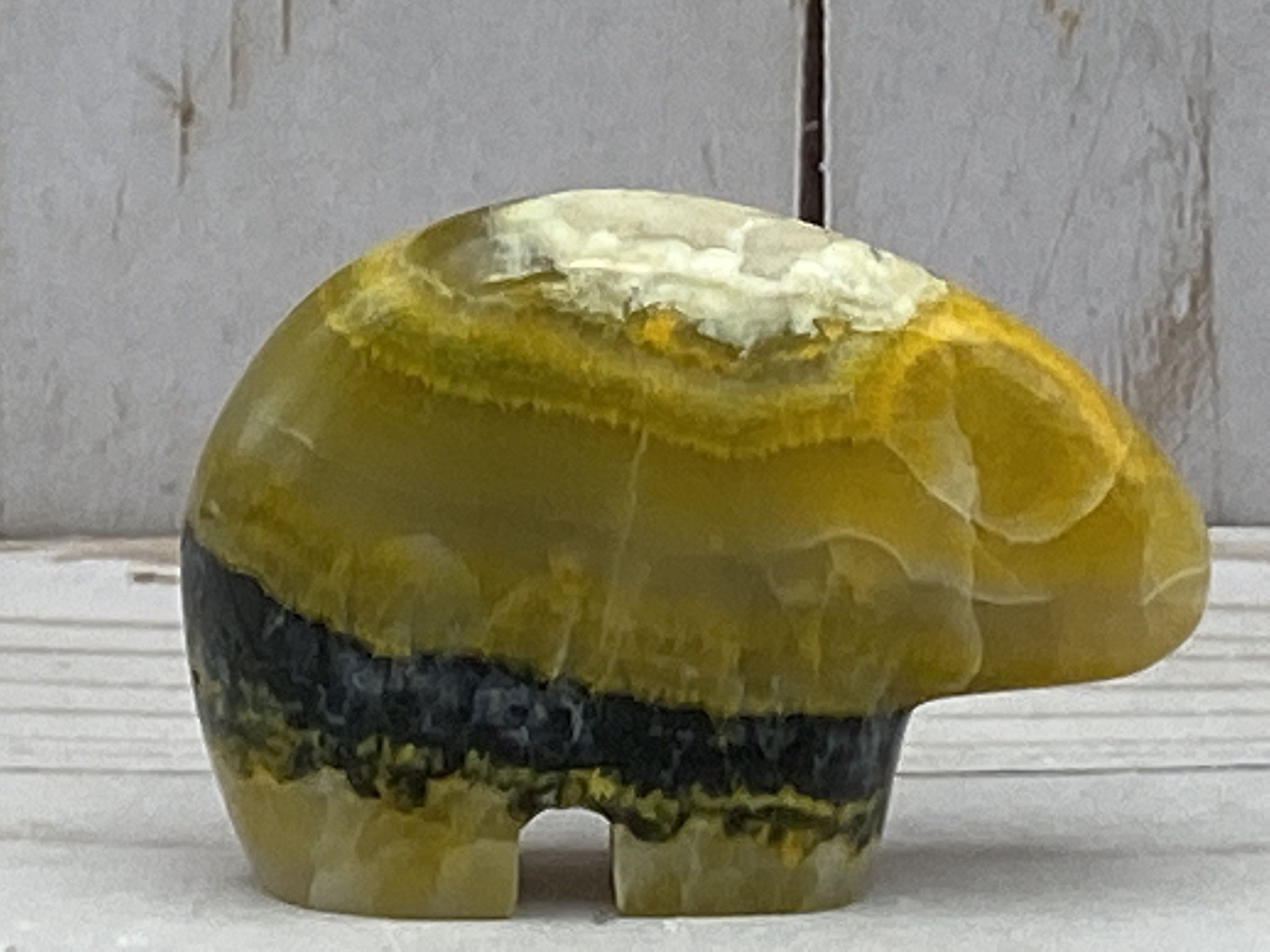 Home Décor bear fetish jasper bear carved crystal animal yellow jasper ...