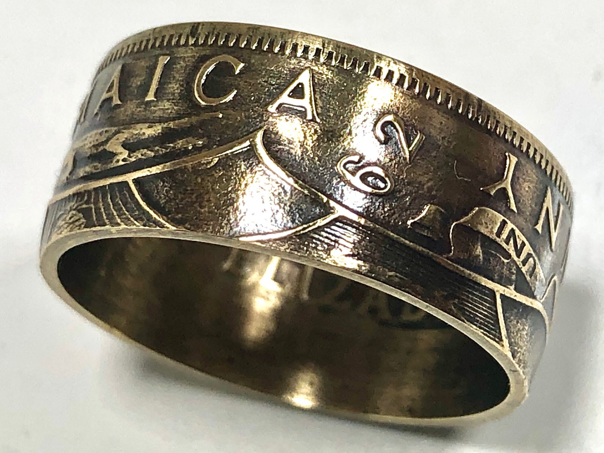 Jamaica Ring One Penny Jamaican Coin Ring Hand Made in Canada | Etsy