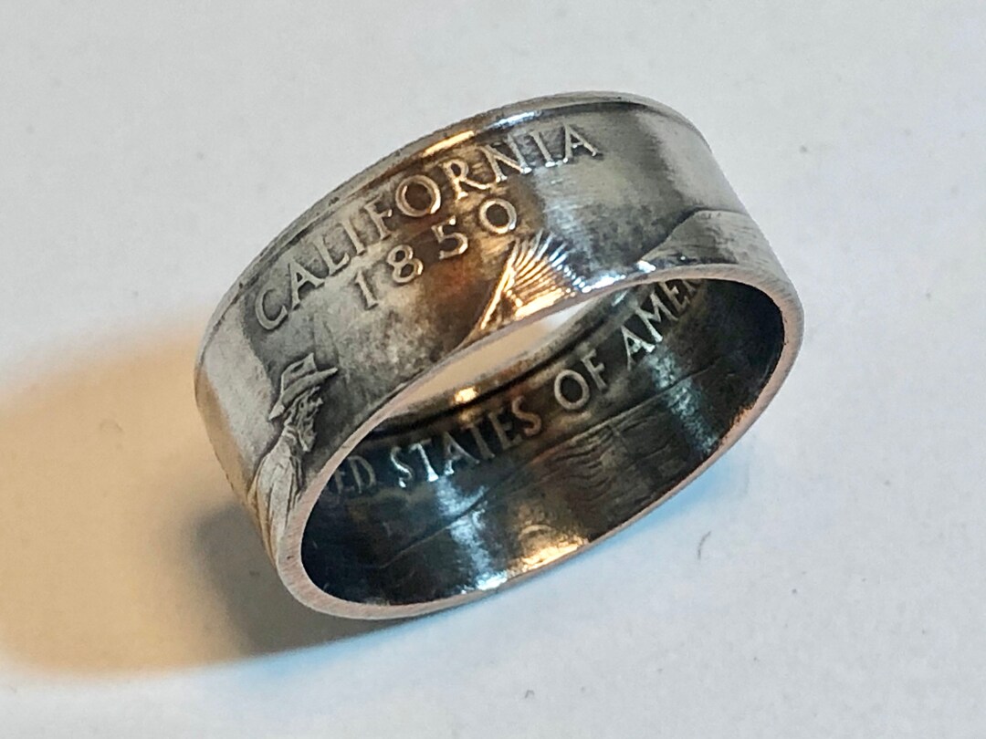 California Ring USA State Coin Ring Quarter Dollar United States of ...