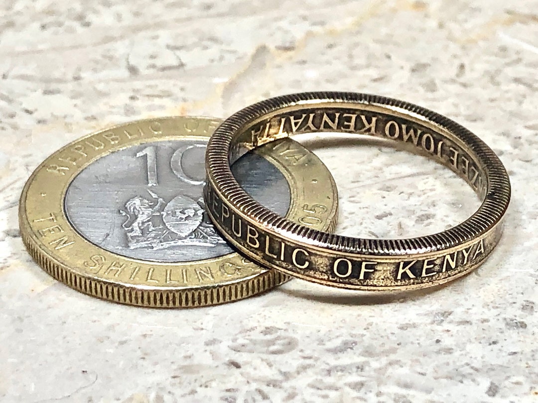 Republic of Kenya Ring Vintage Kenyan 10 Shilling Ring Handmade Jewelry ...