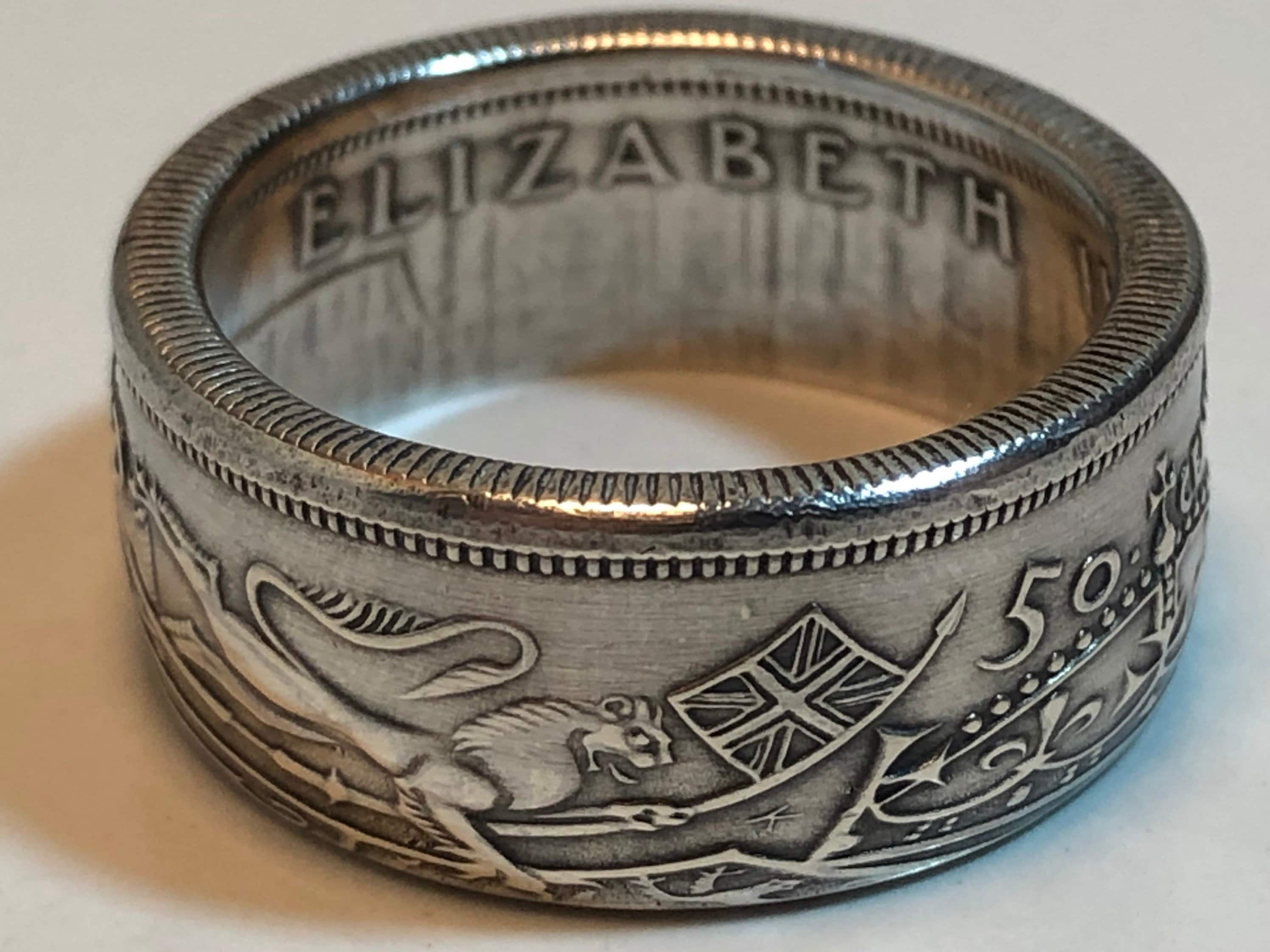 Canada Ring Silver 50 Cent Piece Canadian Coin Ring 1937-1958 | Etsy Canada