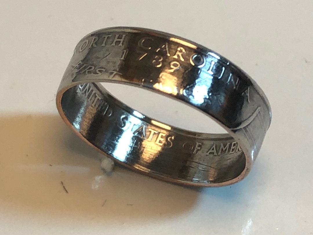 North Carolina Ring USA State Coin Ring Quarter Dollar United States of ...