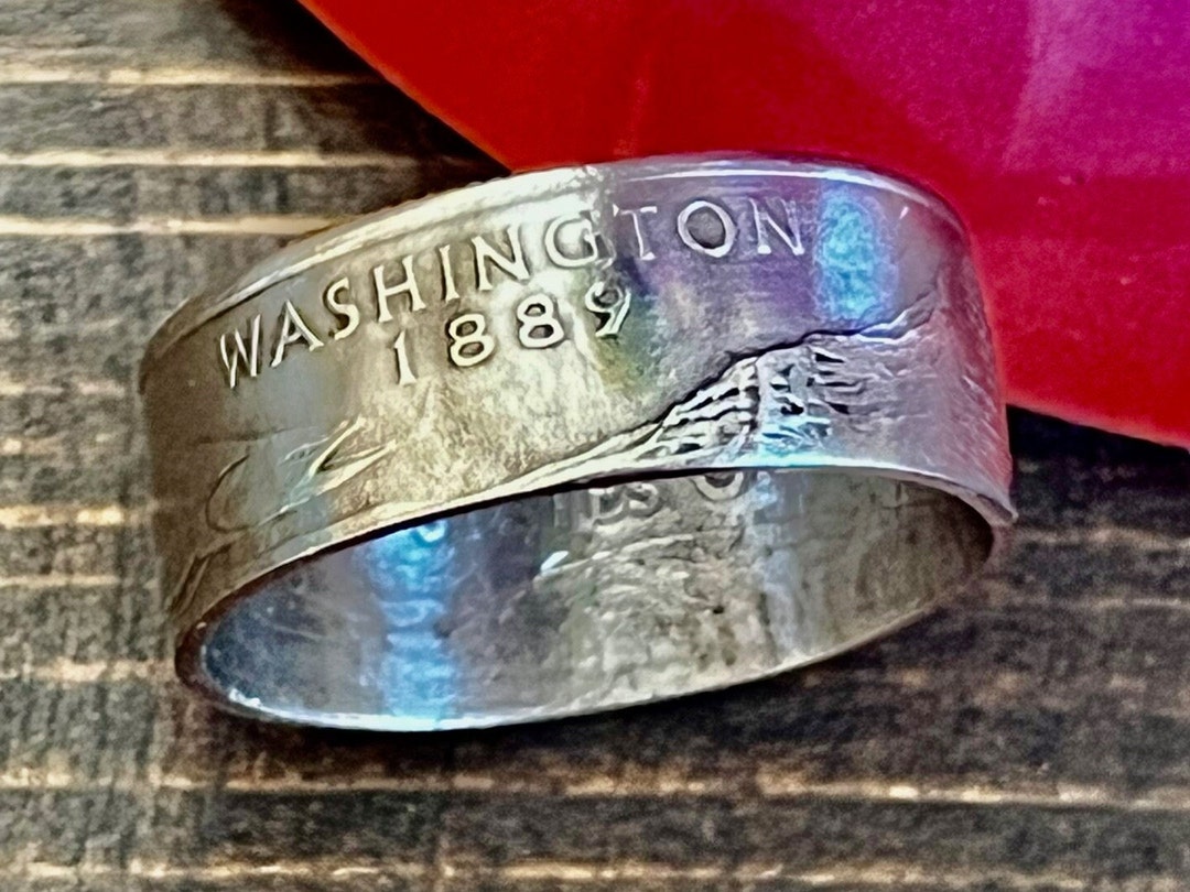 Washington Ring USA State Coin Ring Quarter Dollar United States of ...