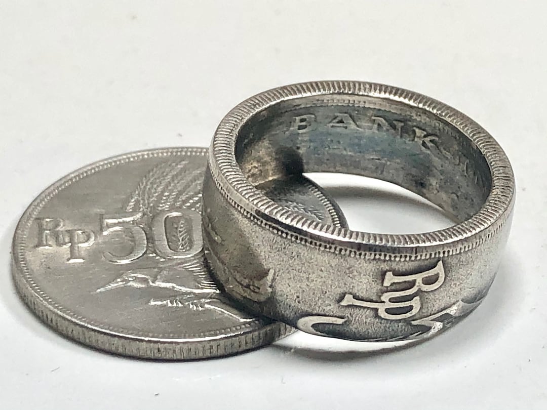 Indonesia Coin Ring 50 Rupiah Indonesian Handmade Personal Custom Ring ...