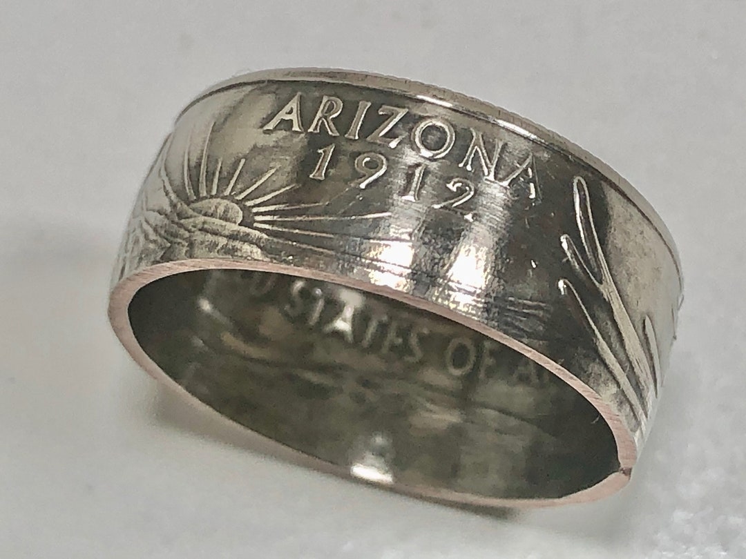 Arizona Ring USA State Coin Ring Quarter Dollar United States of ...