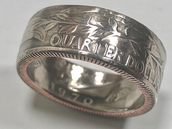 USA Ring United States Quarter Coin Ring Hand Made in Canada | Etsy