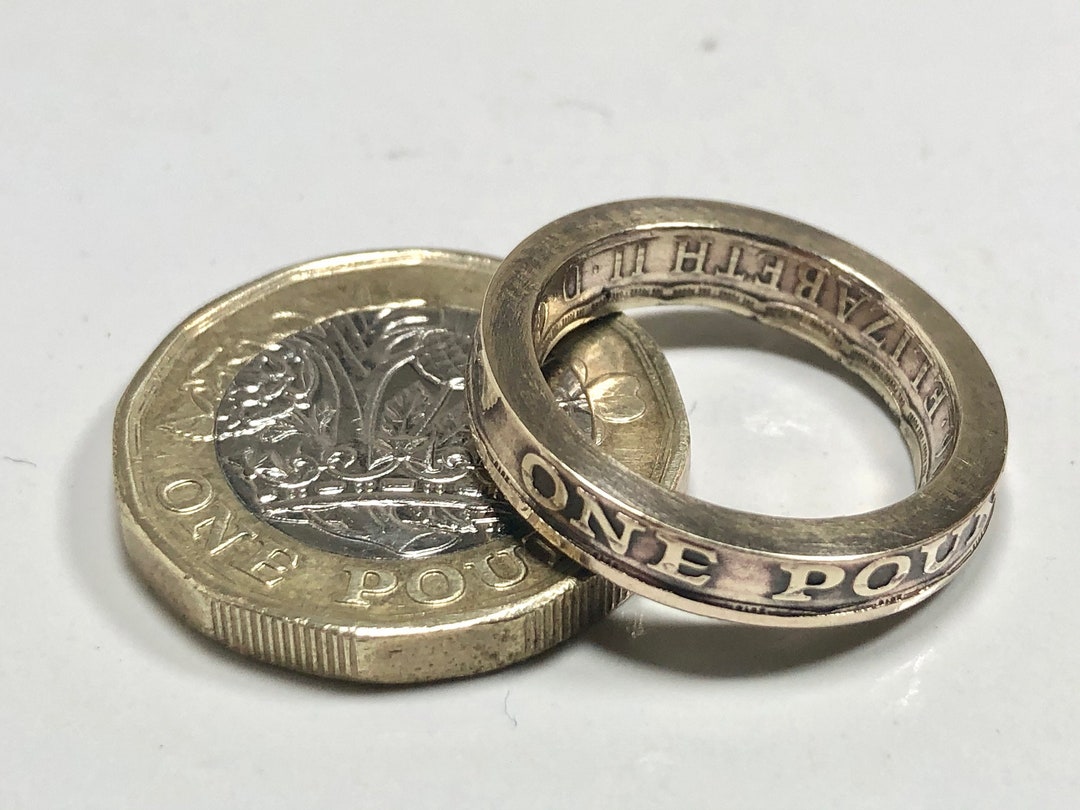 Britain Coin Ring British United Kingdom One Pound Handmade Personal ...