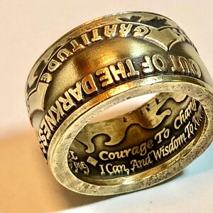 Addiction Coin Ring Serenity Prayer Drugs Alcohol Abuse Sober Recovery ...