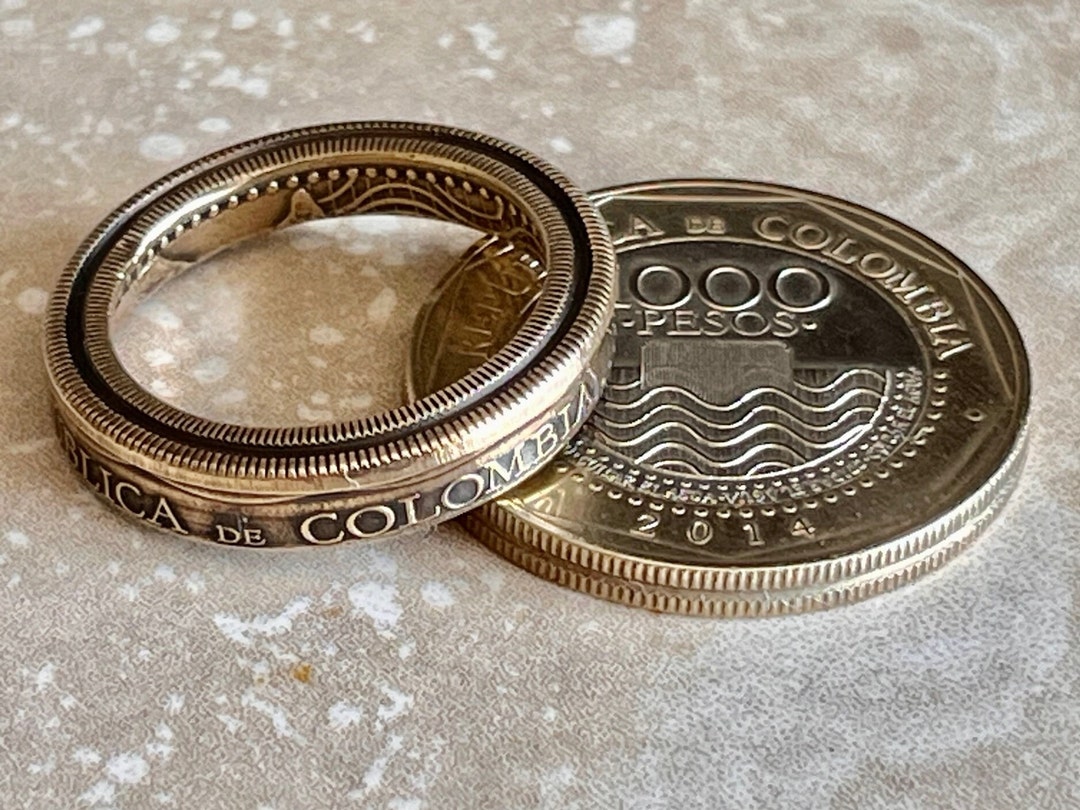 Colombia Coin Ring | Handmade 1000 Pesos Jewelry | Custom Colombian ...