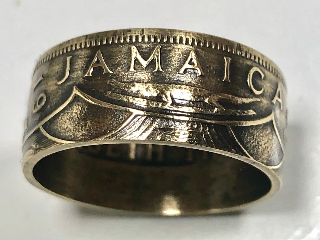 Jamaica Ring One Penny Jamaican Coin Ring Handmade Personal Jewelry ...