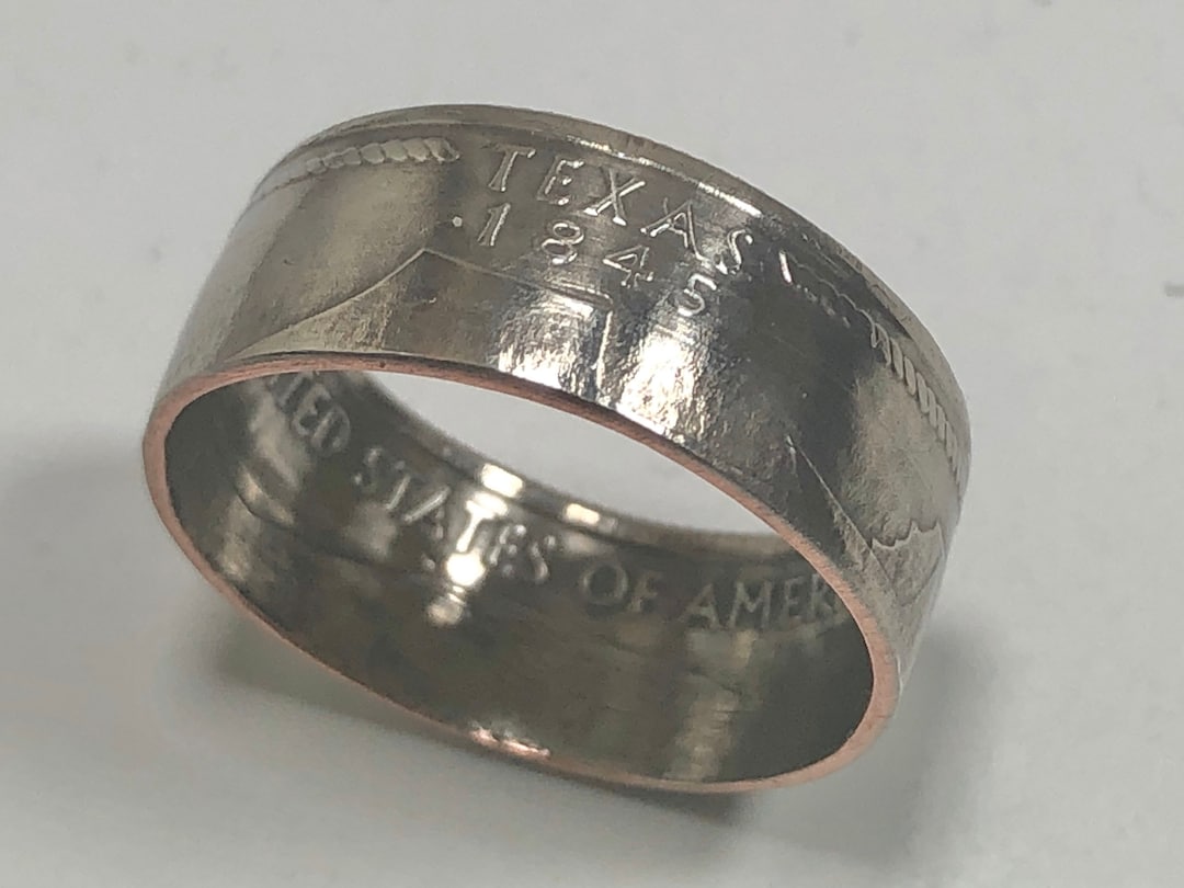 Texas Ring State Quarter Coin Ring Hand Made - Etsy.de