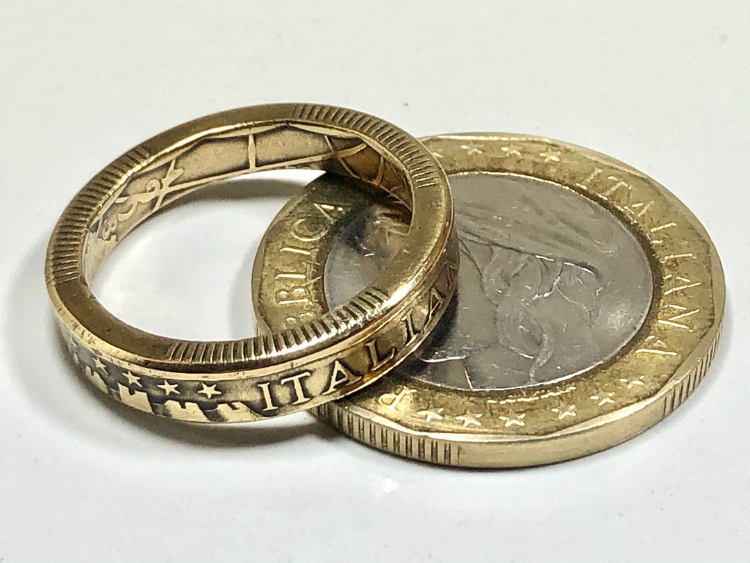 Italy Coin Ring Italian Vintage 1000 Lire Ring Handmade Personal Custom ...