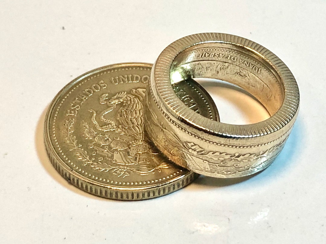 Mexico Coin Ring – 1000 Peso Eagle Design | Handmade Vintage Jewelry ...