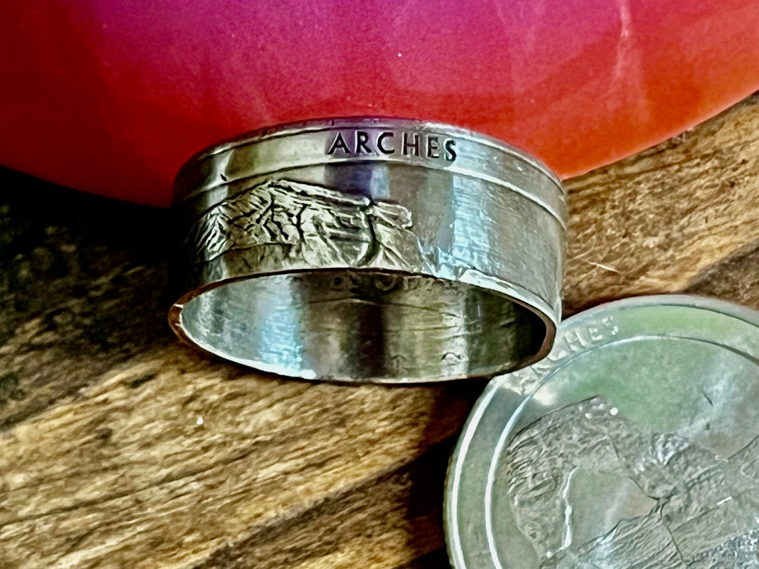 Utah Arches Ring Coin Ring Quarter Dollar United States of America ...