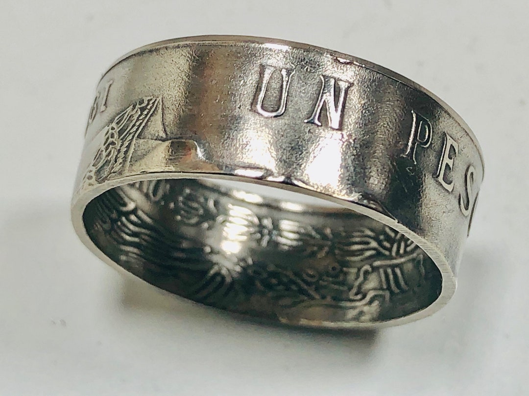 Mexico Ring One Peso Mexican Coin Ring Handmade Personal Charm Jewelry ...