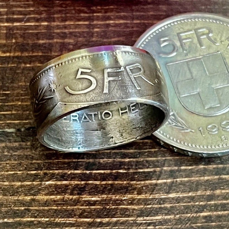 Coin Ring Swiss Silver - Etsy