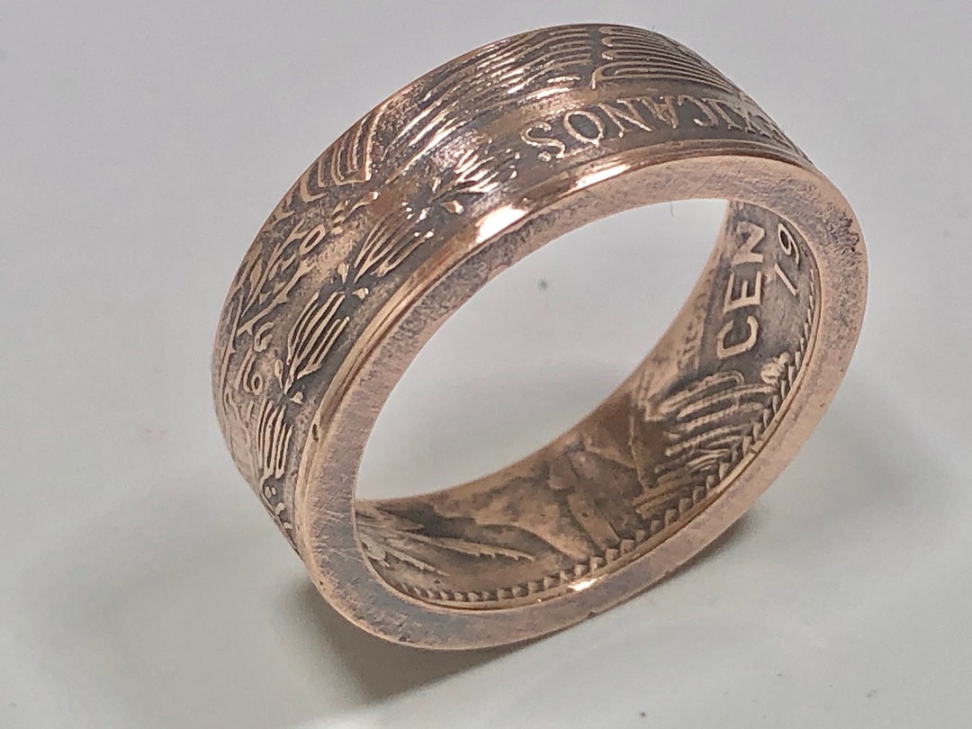 Mexico Ring 20 Centavos Mexican Coin Ring Handmade Personal Jewelry ...