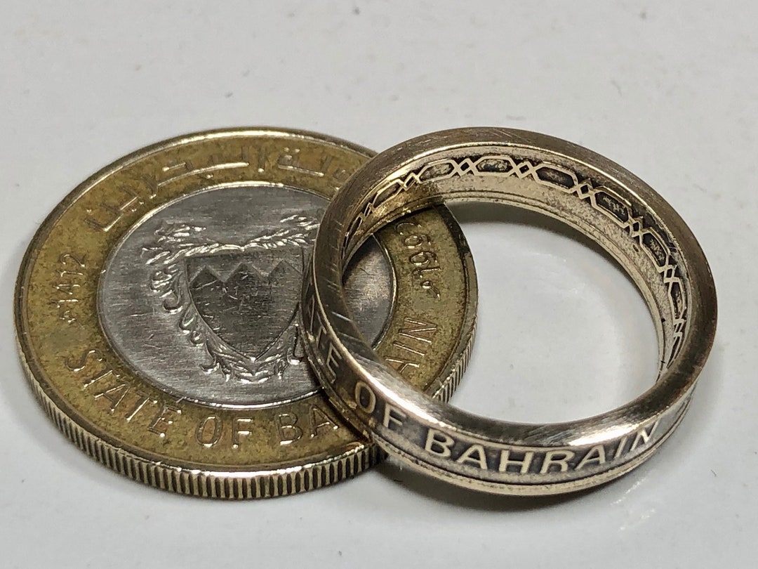 Vintage Bahrain Ring Bahrainis 100 Fils Handmade Personal Jewelry Ring ...