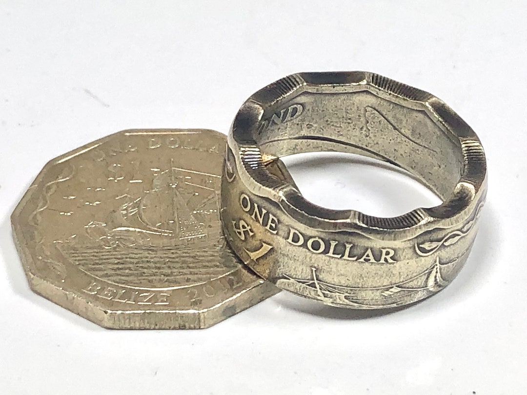 Belize Ring One Dollar Coin Ring Handmade Personal Jewelry Ring Gift ...