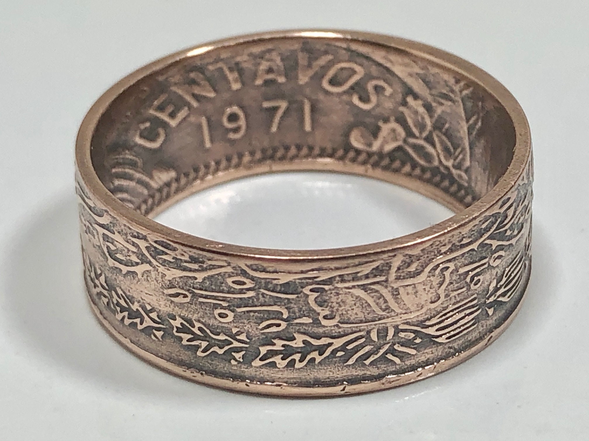 Mexico Ring 20 Centavos Mexican Coin Ring Handmade Personal Jewelry ...