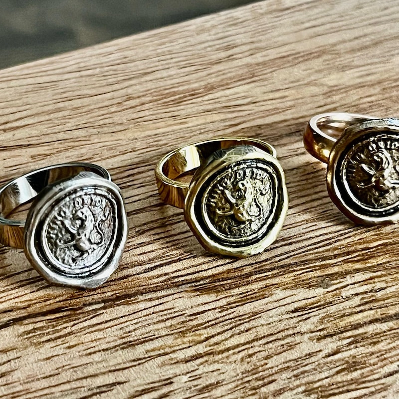 Antique Wax Seal Lion - Etsy