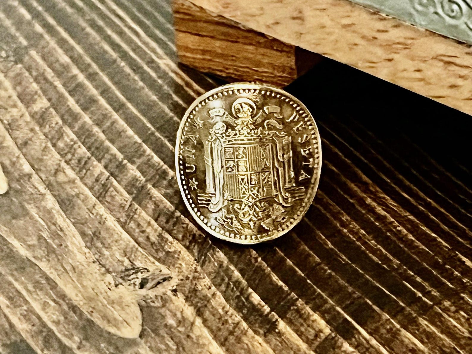 Spain Coin Ring – Una Peseta Spanish Ring – Custom Handmade Vintage ...