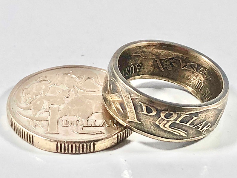 Australia Ring Dollar Australian Coin Ring Hand Made in Canada | Etsy