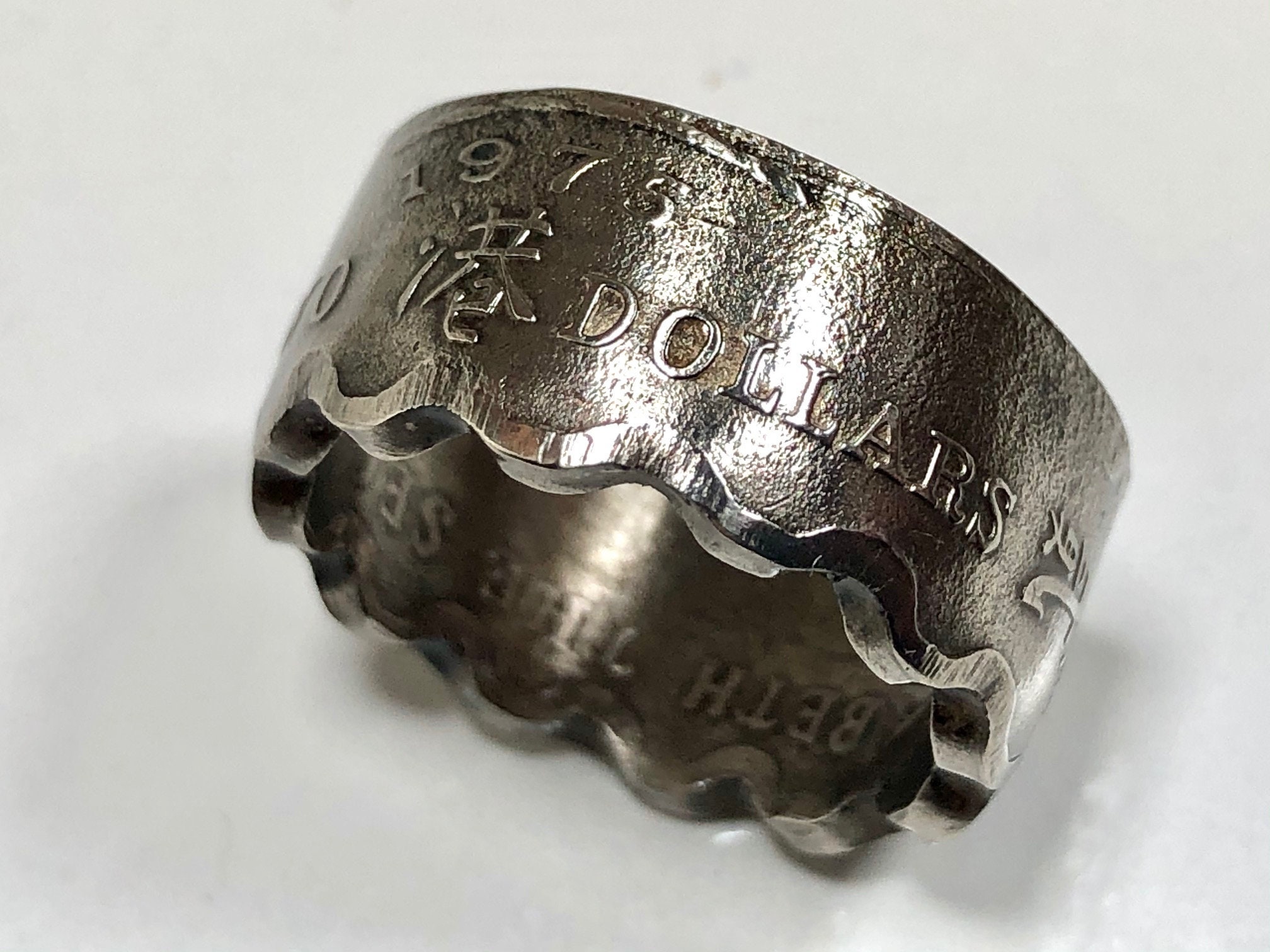 Hong Kong Ring 2 Dollar China Coin Ring Handmade Personal Jewelry Charm ...