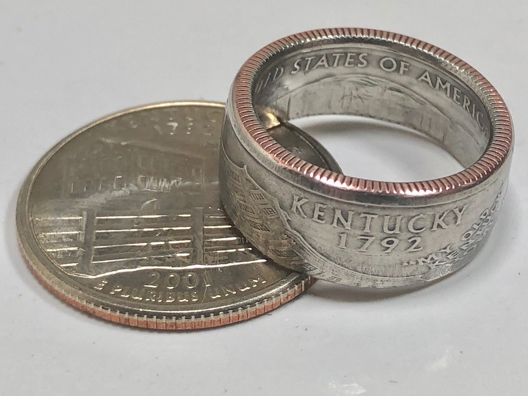 Kentucky Ring USA State Coin Ring Quarter Dollar United States of ...