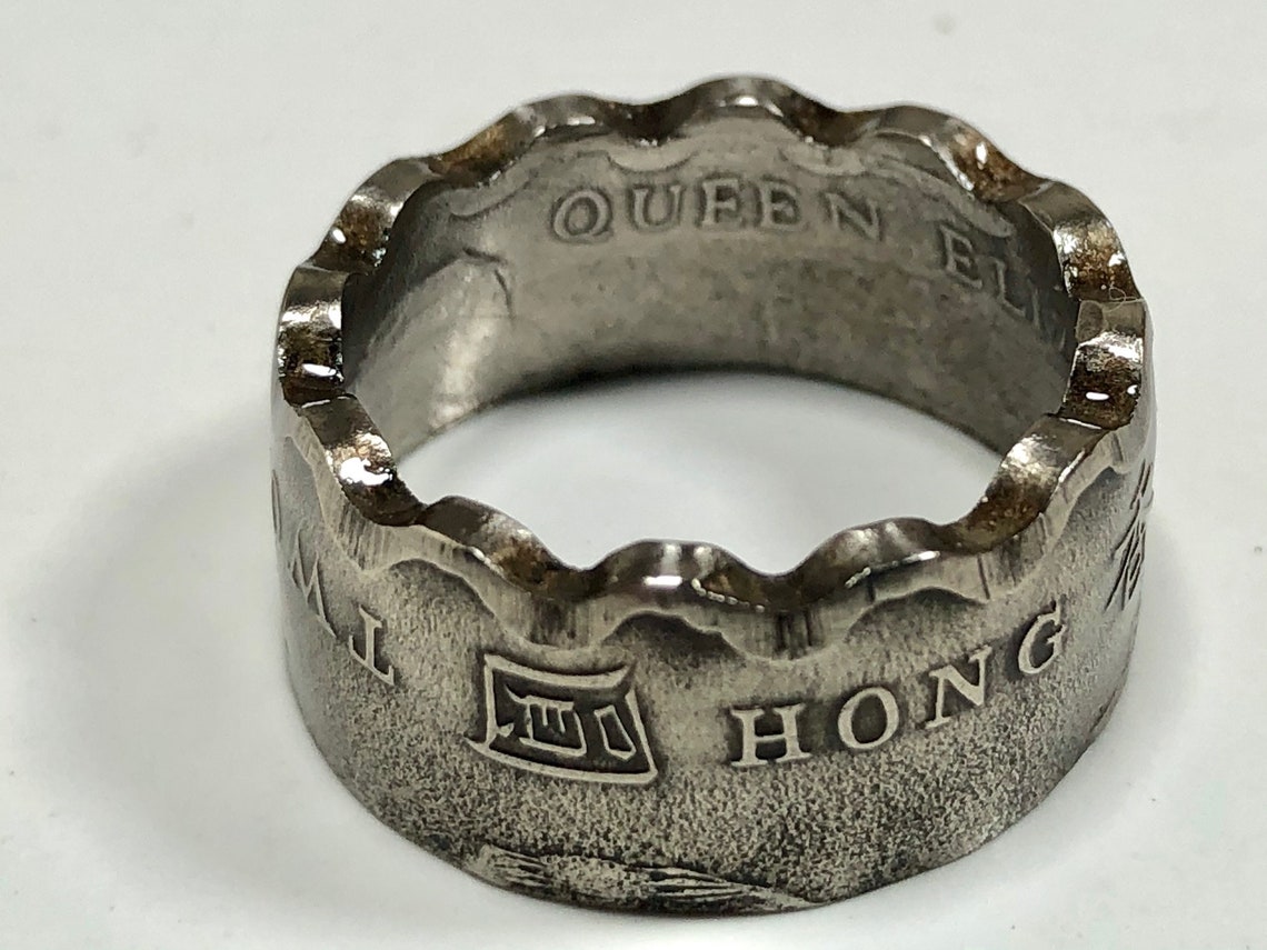 Hong Kong Ring 2 Dollar China Coin Ring Handmade Personal Jewelry Charm ...