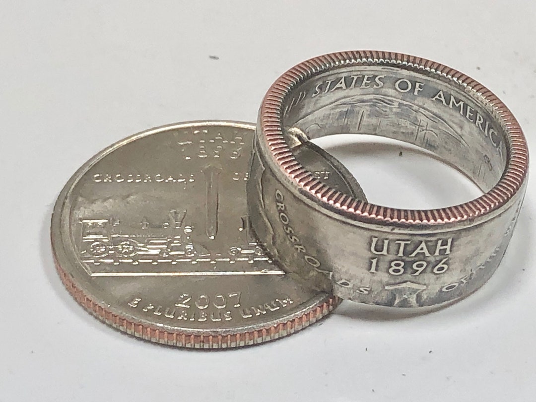 Utah Ring State Quarter Coin Ring Hand Made - Etsy