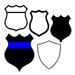 Police Badge Svg - Files for Cricut Silhouette - Thin Blue Line Svg ...